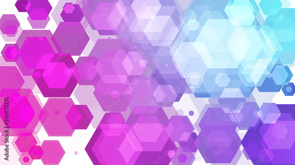 Hexagon abstract pattern. Random Hexagonal shapes. Honeycomb background ...