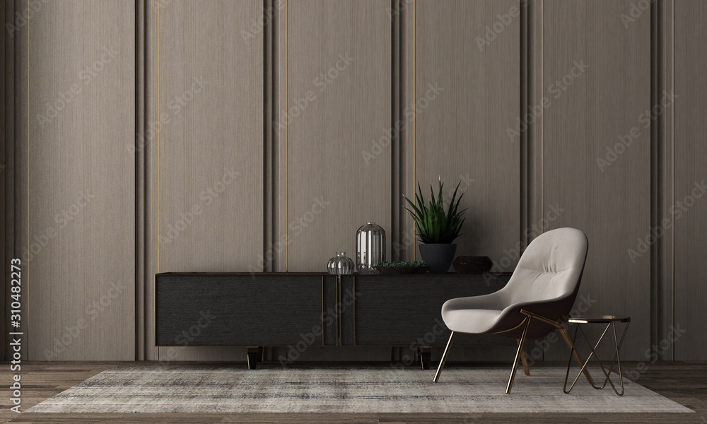 Modern living room interior design and wooden wall texture background ...