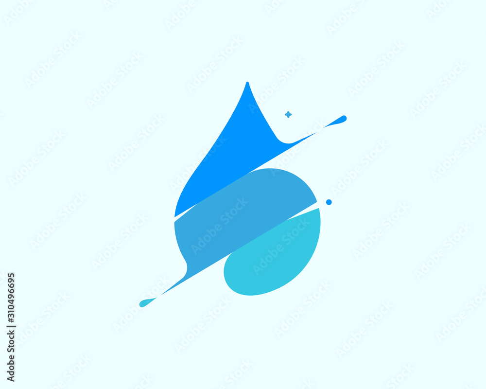 Abstract water aqua vector colorful modern minimal style illustration ...