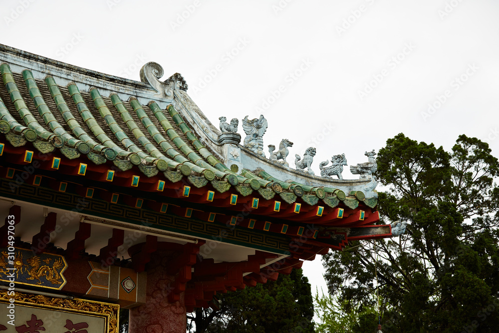 Vietnamese traditional building, roof design Stock Photo | Adobe Stock