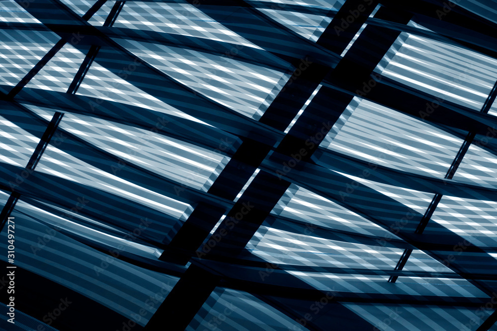 Digitally rendered image of modern architecture with hi-tech ...