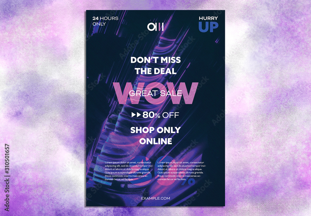 Modern Sale Poster Layout with Abstract Shape Stock Template | Adobe Stock