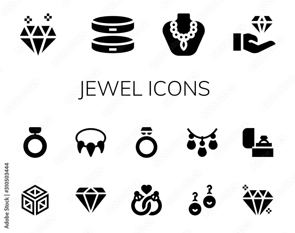 jewel icon set Stock Vector | Adobe Stock