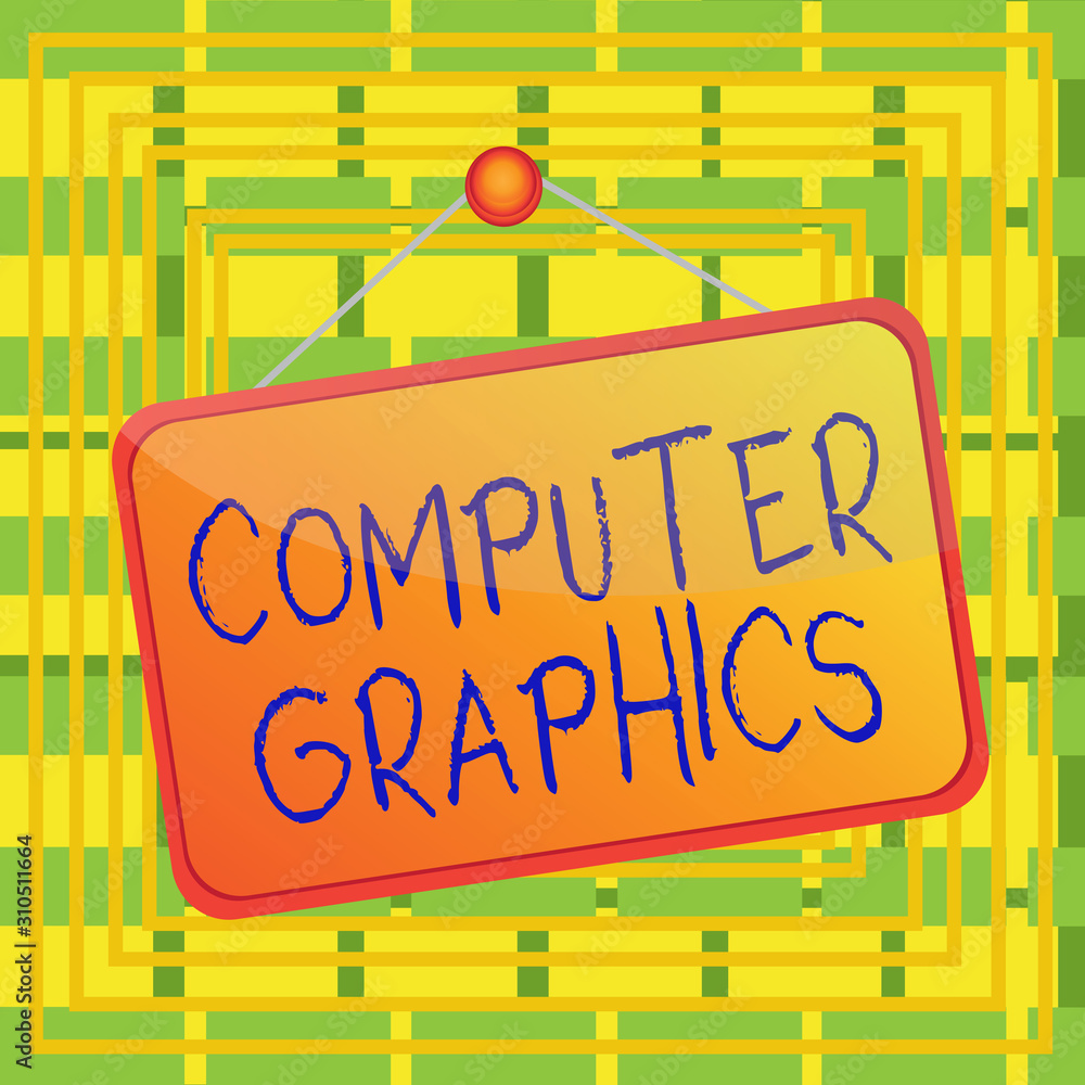 Text sign showing Computer Graphics. Business photo showcasing visual ...