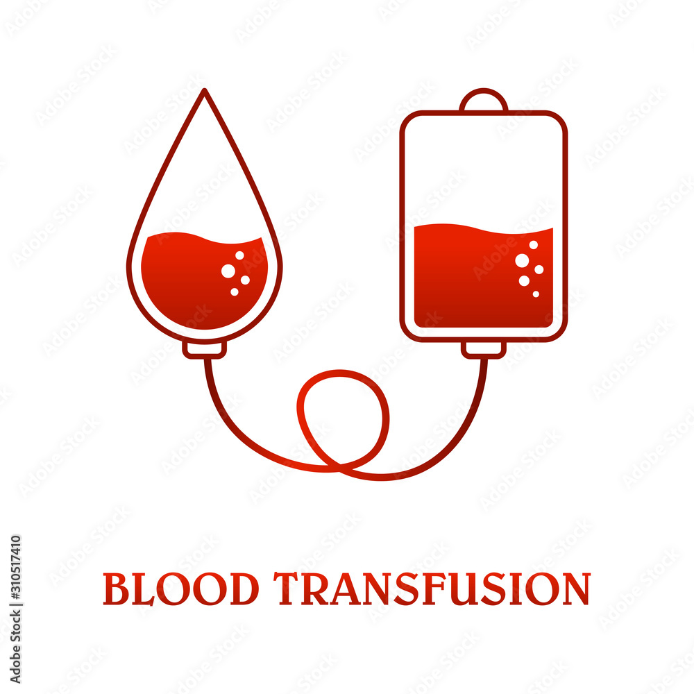 Blood Transfusion Icon Image Of A Package For Blood And A Drop Of blood-transfusion-icon-image-of-a-package-for-blood-and-a-drop-of