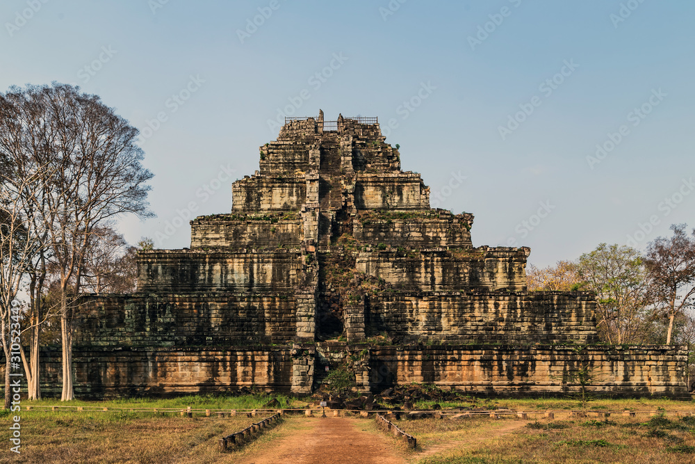 Prasat Thom of Koh Ker temple site Pyramid Lost City in Cambodia Stock ...