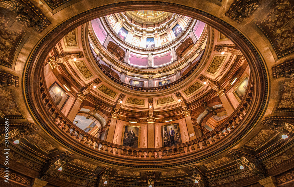 Lansing, Michigan, USA - January 20, 2018: The rotunda of the Michigan ...