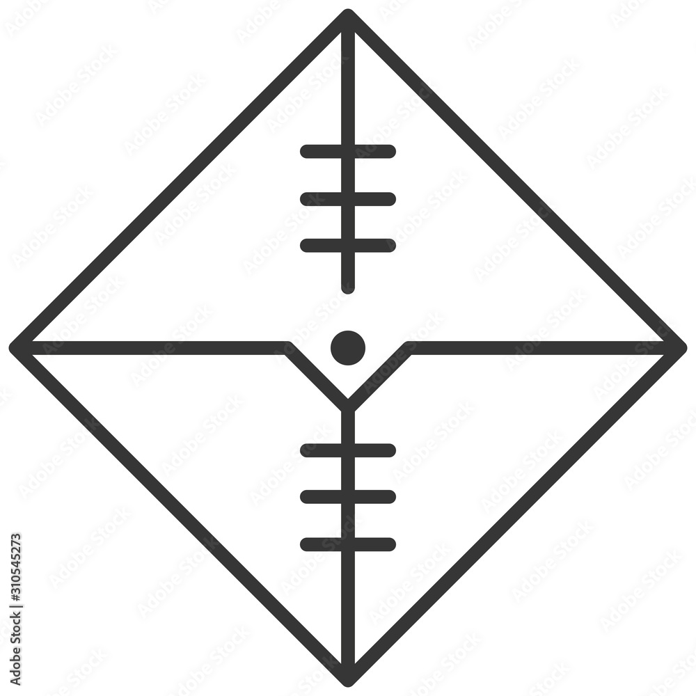 Sights for a sniper rifle. Targets destination. Cursor, label, apple ...