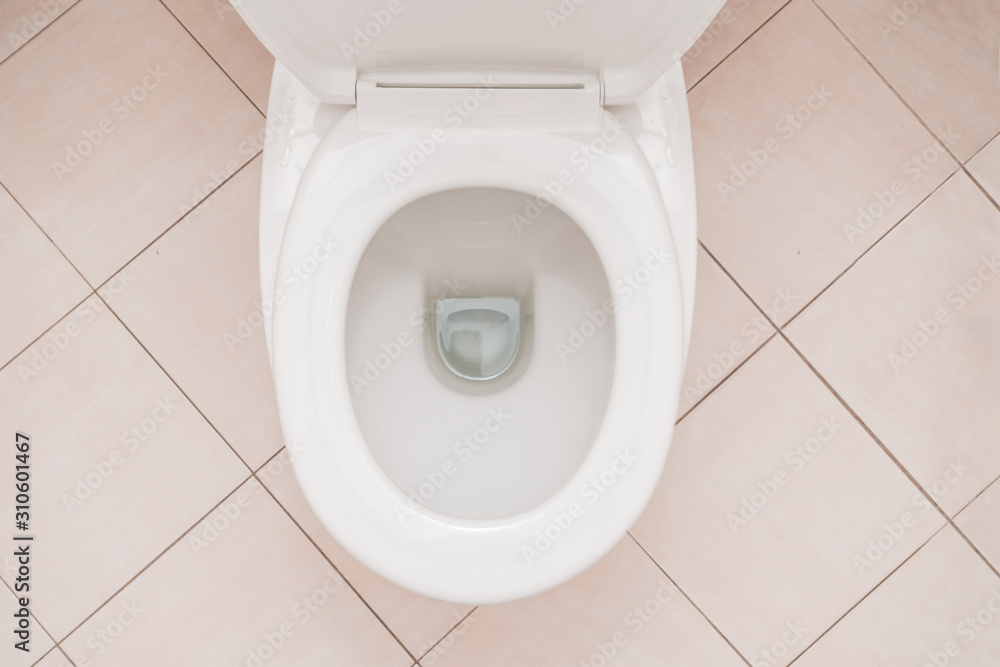 clean toilet in the bathroom. restroom. Stock Photo | Adobe Stock