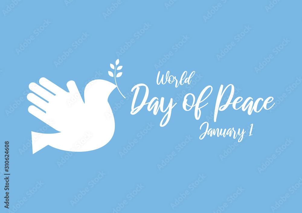 Vetor de World Day of Peace vector. Dove of Peace vector. Dove ...