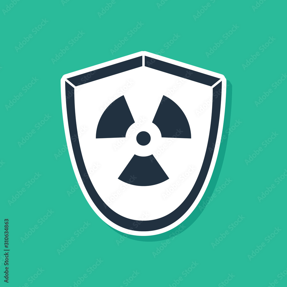 Blue Radioactive Symbol