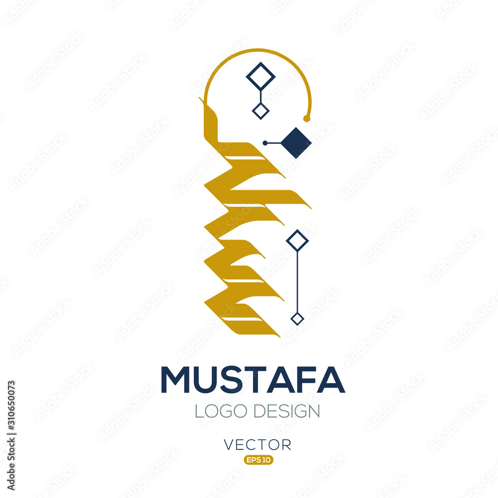 Creative Arabic typography Mean in English ( Arabic name Mustafa ...