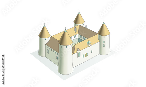 How To Draw A 3d Castle