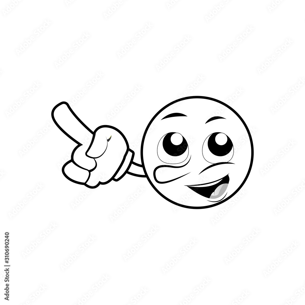 Emoticons laugh while pointing. Design template vector Stock Vector ...