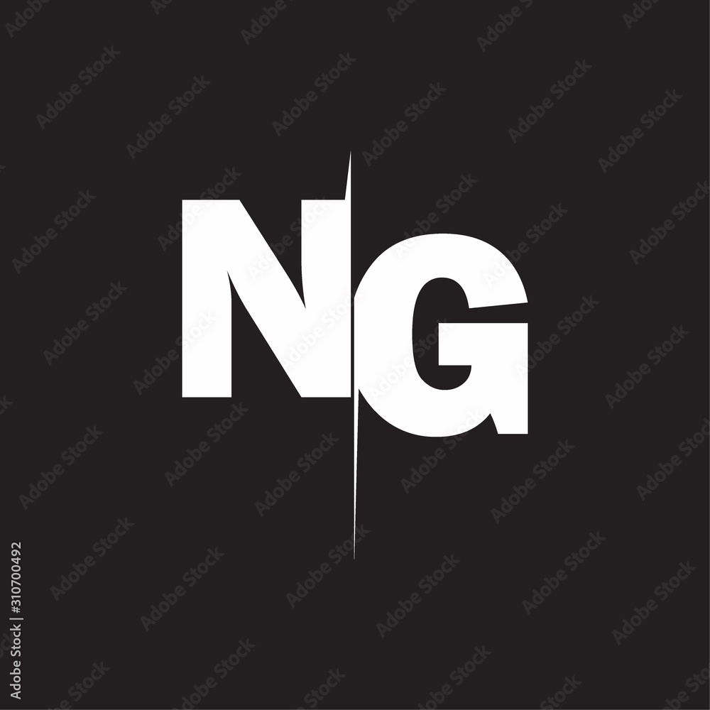 NG Logo Letters black background Stock Vector | Adobe Stock
