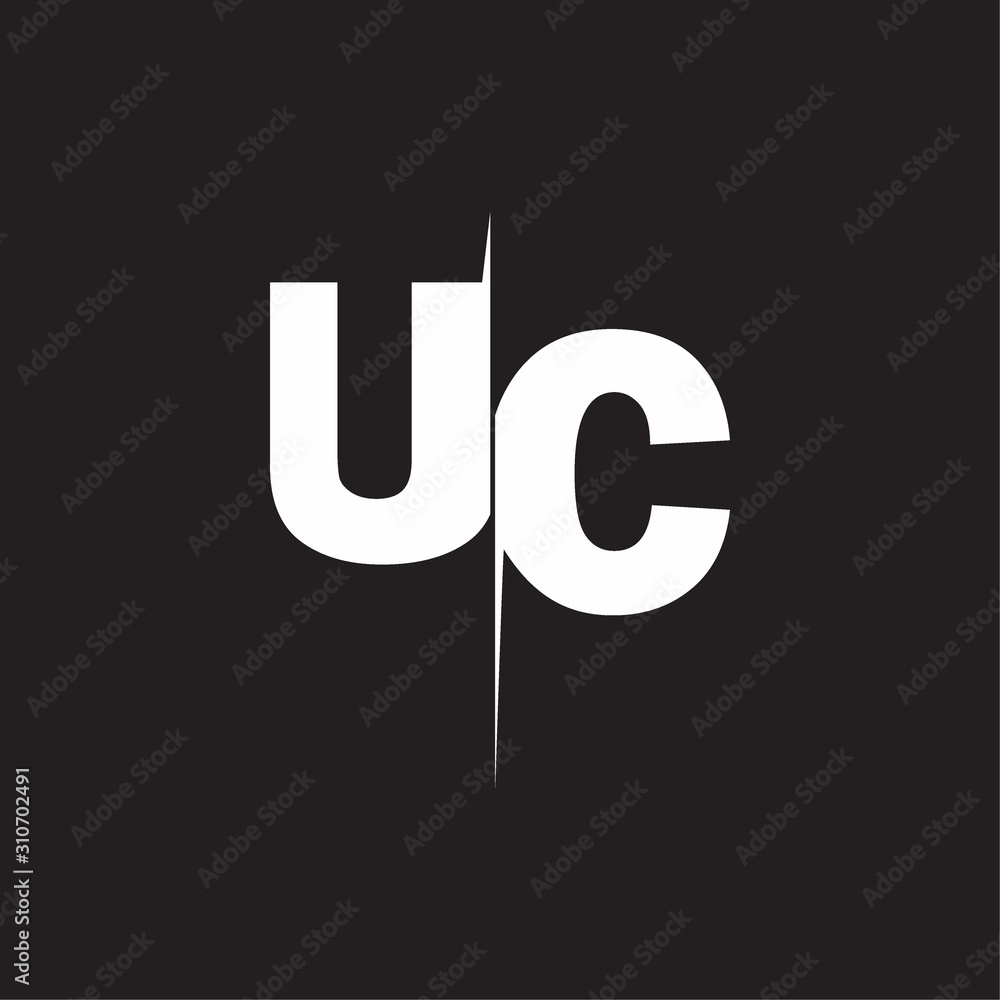 UC Logo Letters black background Stock Vector | Adobe Stock