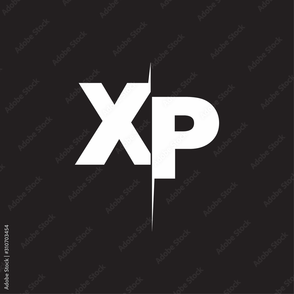 XP Logo Letters black background Stock Vector | Adobe Stock