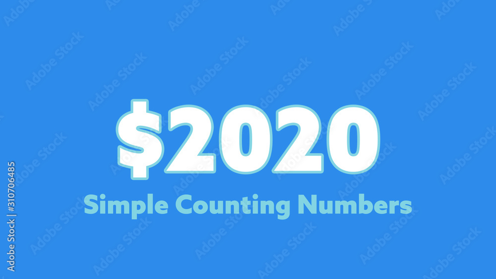 Simple Counting Numbers Stock Template | Adobe Stock