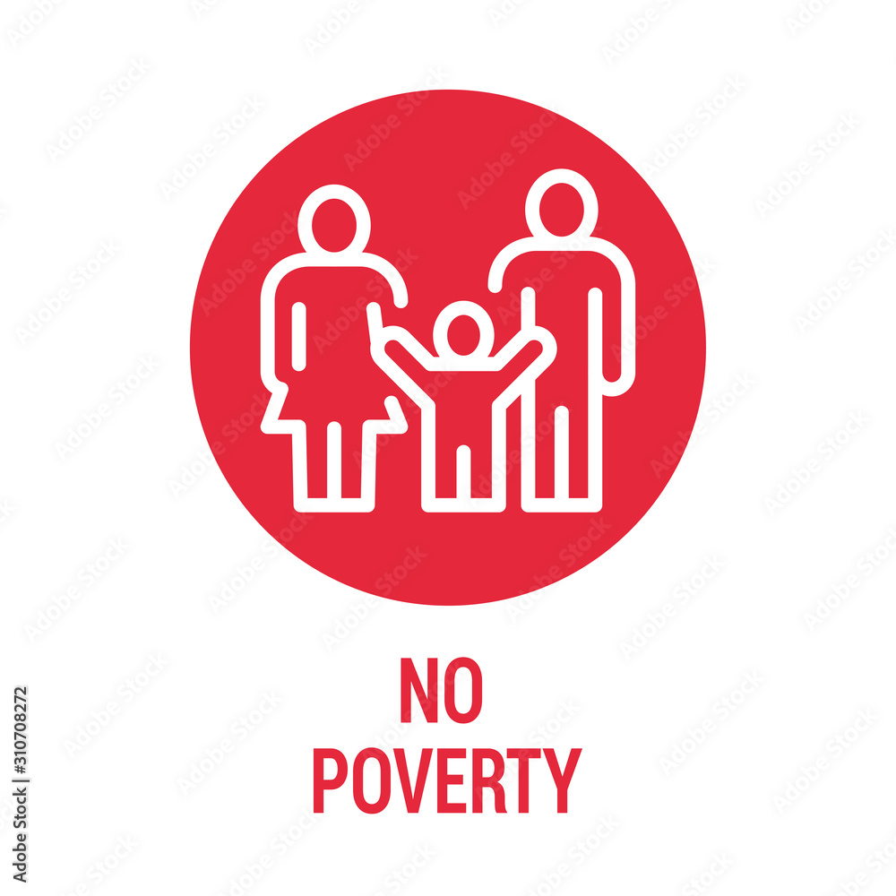 No poverty color icon. Corporate social responsibility. Sustainable ...