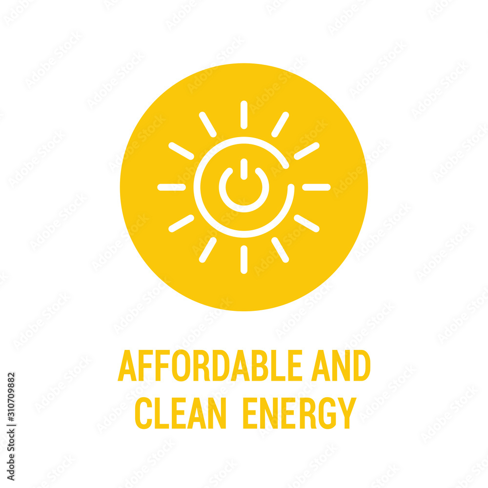 Affordable and clean energy color icon. Corporate social responsibility ...