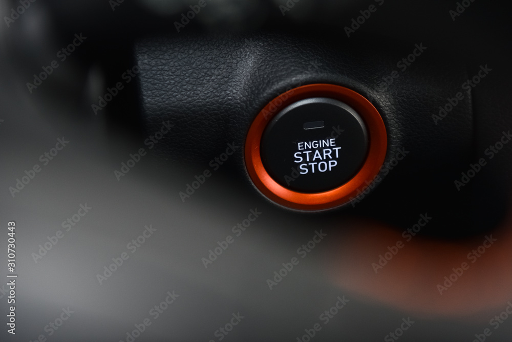 Start stop button in the car Stock Photo | Adobe Stock