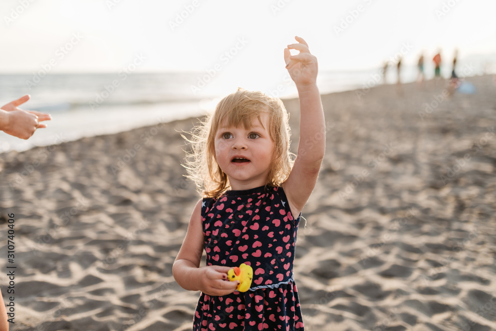 Child On The Beach Stock Photo | Adobe Stock