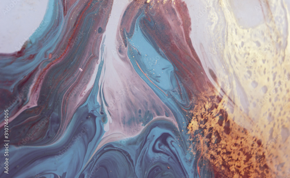 Abstract created using the technique of liquid acrylic. Macro ...