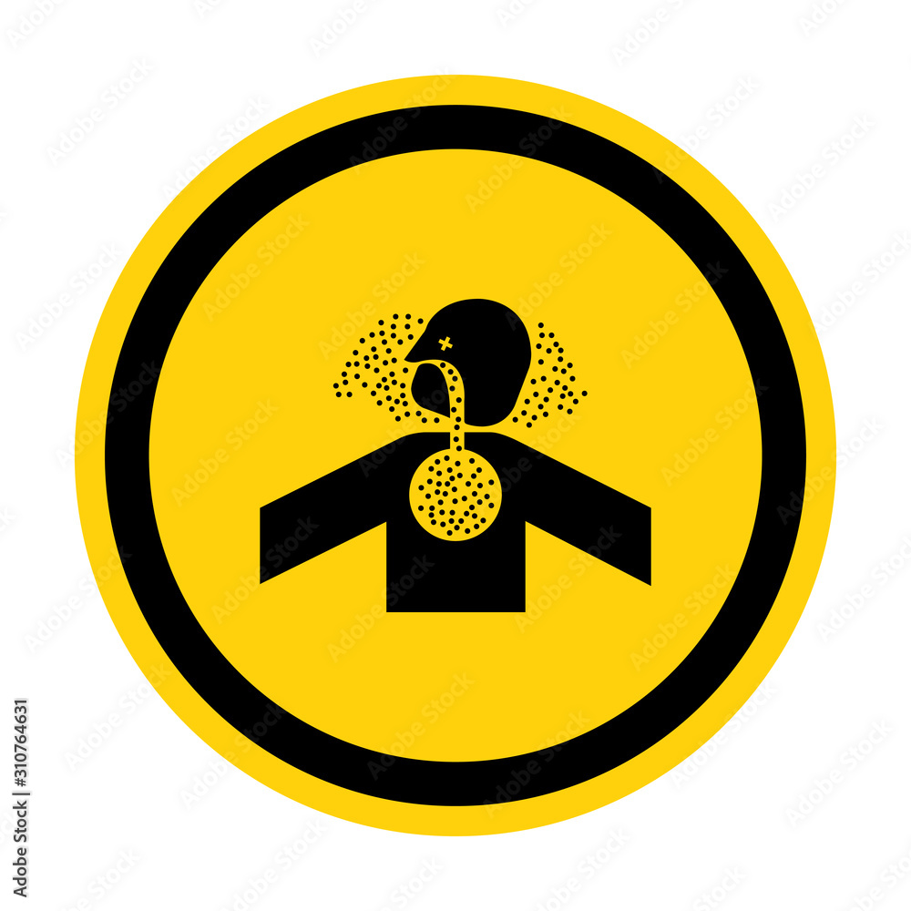 Toxic Gases Asphyxiation Symbol Sign Isolate on White Background,Vector ...
