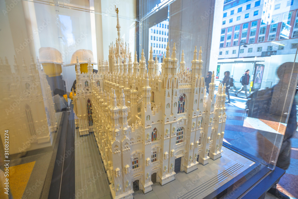 MILAN, ITALY- MARCH 7, 2017: the model in Lego bricks of the Famous ...