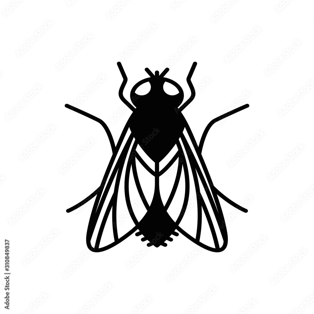 Fly insect icon vector de Stock | Adobe Stock