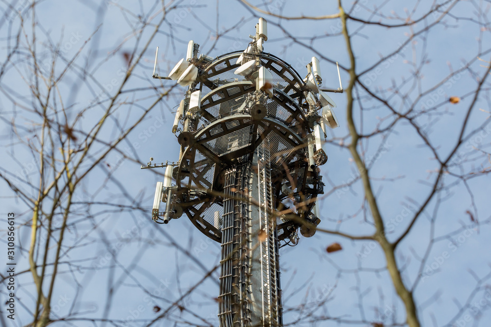 GAUTING, BAVARIA / GERMANY - Dec 11, 2019: View on top of a ...
