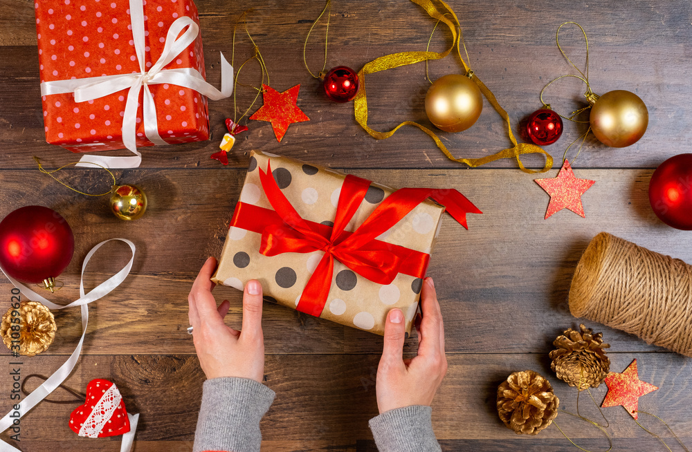 Person Wrapped As Present