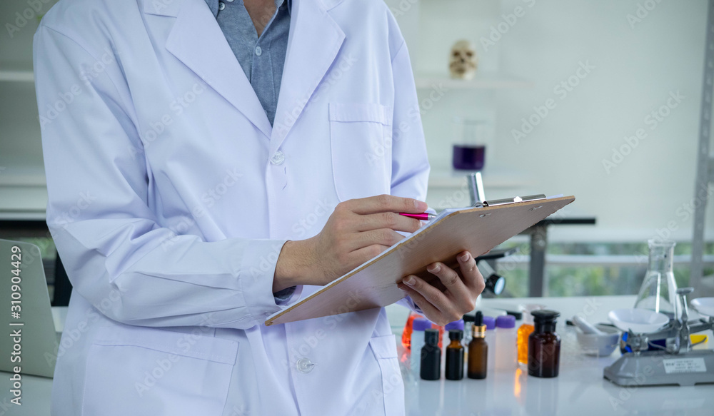 The concept of medical, chemicals or scientific laboratory research and ...