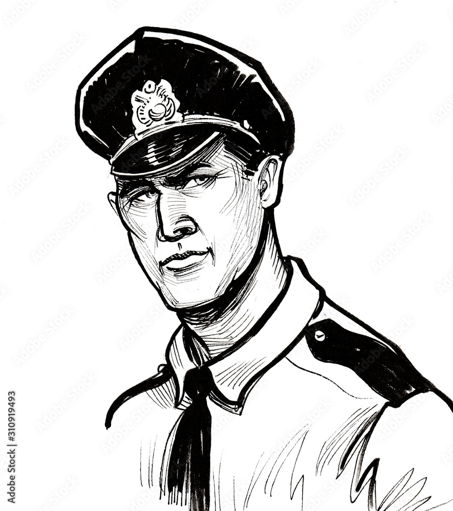 Swat Officer Drawing