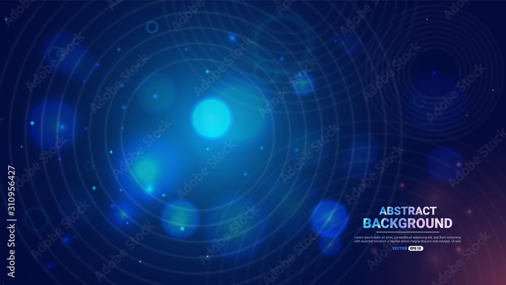 Abstract technology background with bule light effect. digital future ...