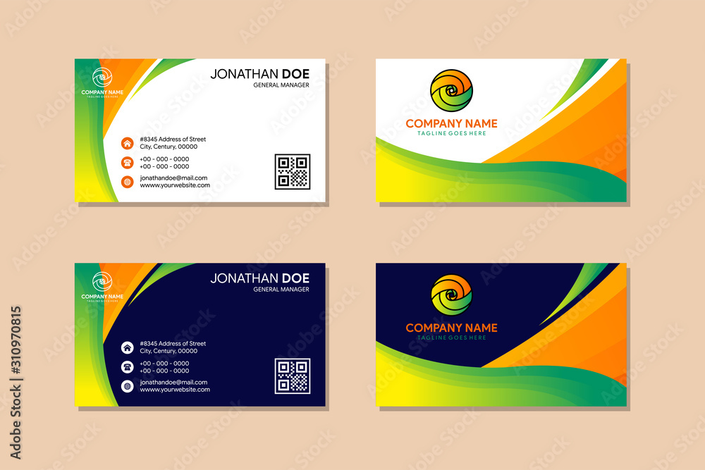 abstract business card template design backgrounds .vector editable ...