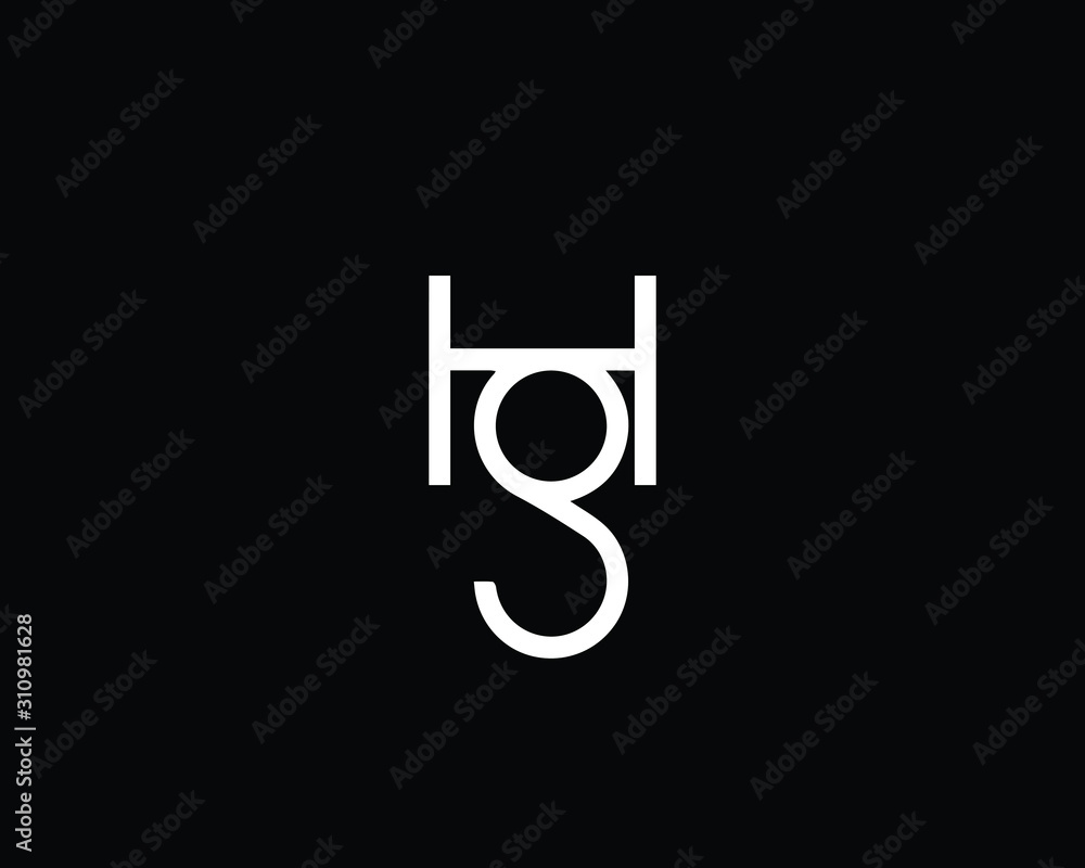 Creative and Minimalist Letter HG Logo Design Icon, Editable in Vector ...