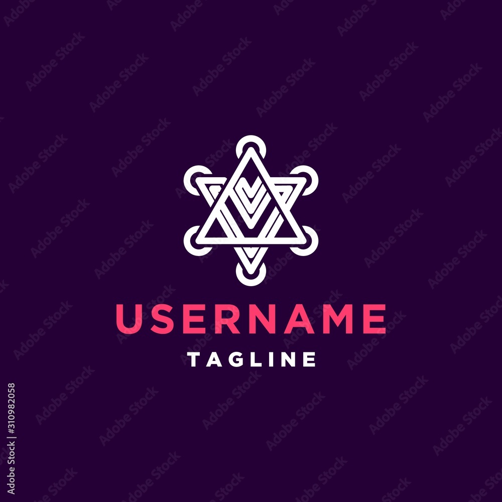 six point star logo design inspiration . six point star logo template ...