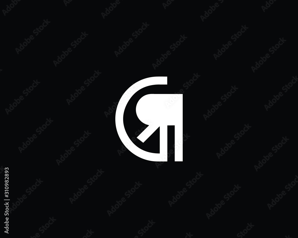 Creative and Minimalist Letter DR CR Logo Design Icon, Editable in ...