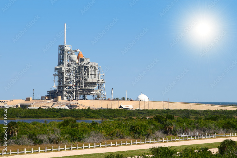 Photo & Art Print space shuttle on launch platform with son, Nataliya Hora