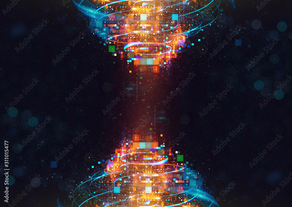 Abstract tech background. Floating Numbers HUD Background. Matrix ...