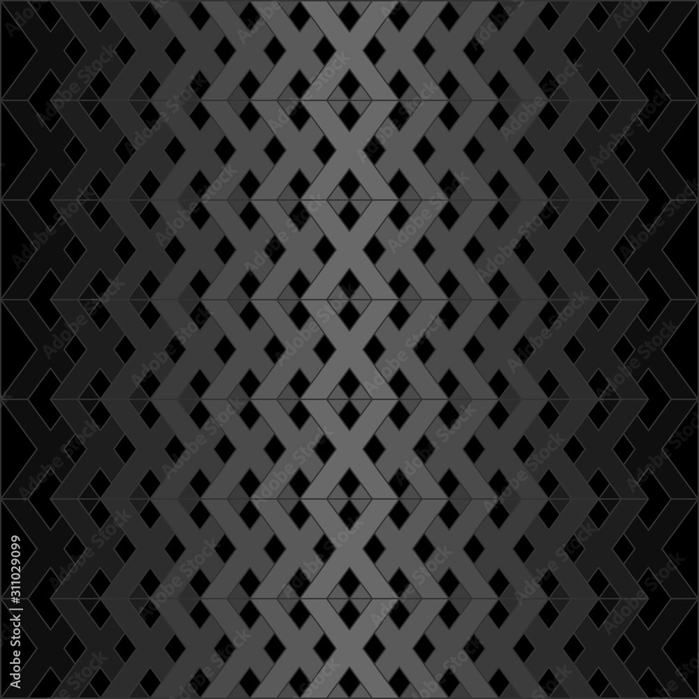 Grey X alphabet pattern background vector. Repeat X letter on black ...