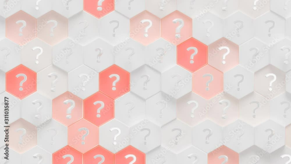 Question Marks Hexagon Surface Loop 1 Red x White: animation of ...