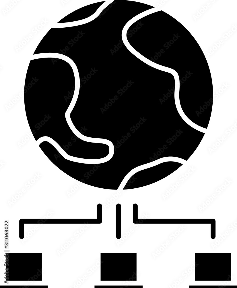 Computer Network Icon Black