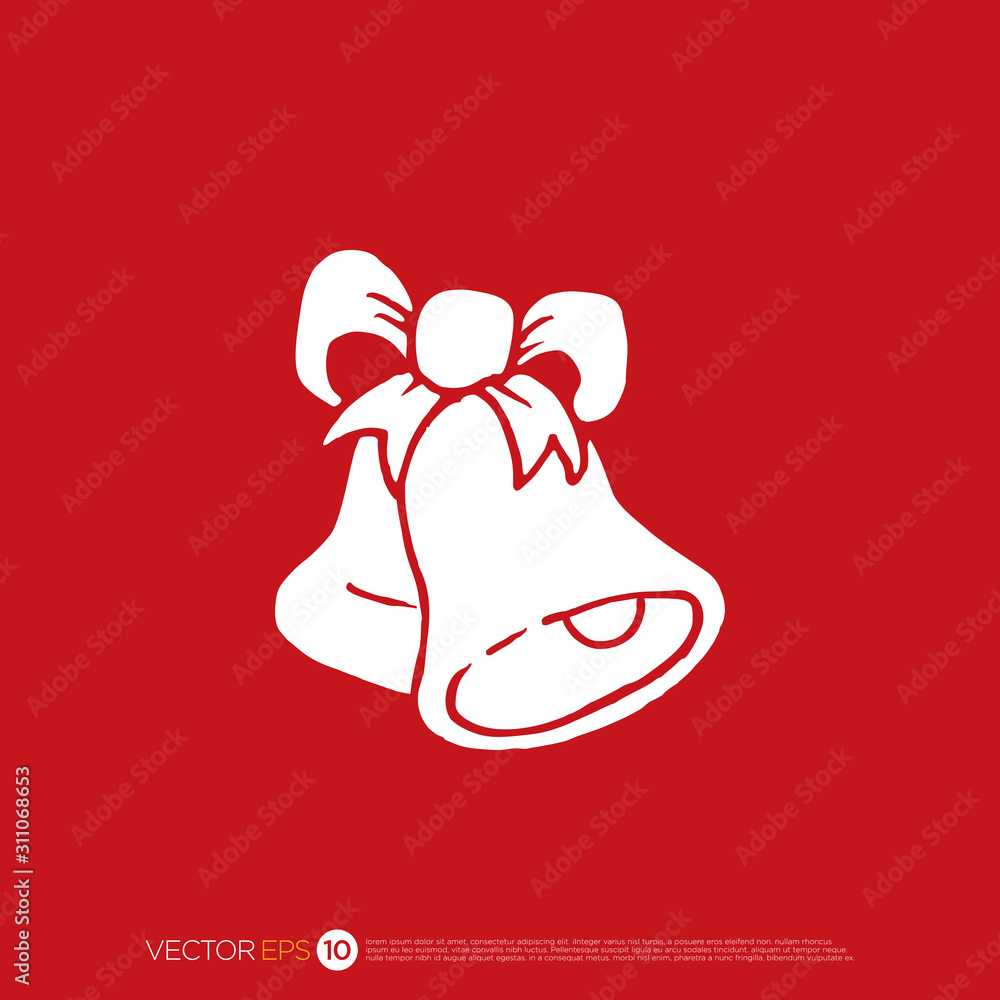 Pictograph of Christmas Bells for template logo, icon, and identity ...