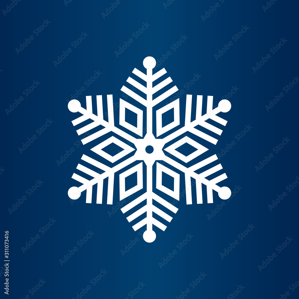 Cute Snowflake Icon vector, Christmas Holiday Winter snowflake Logo ...