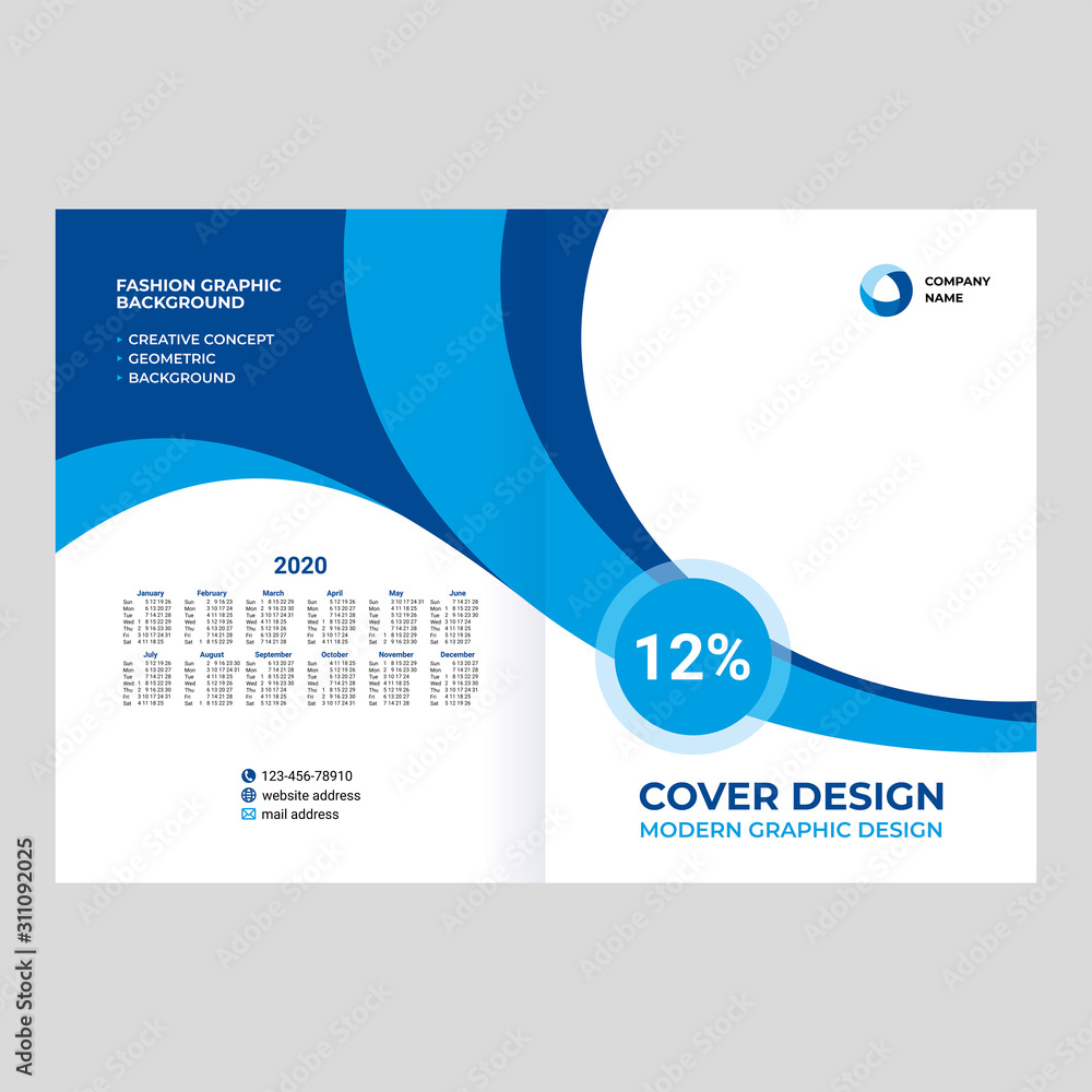 Cover design for presentations and advertising, creative layout of ...
