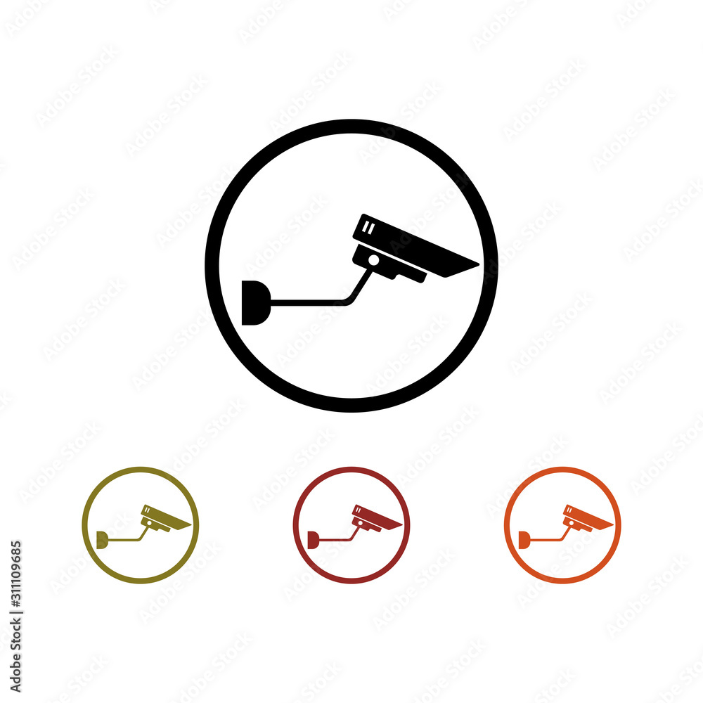CCTV camera illustration template logo and symbol vector Stock Vector ...