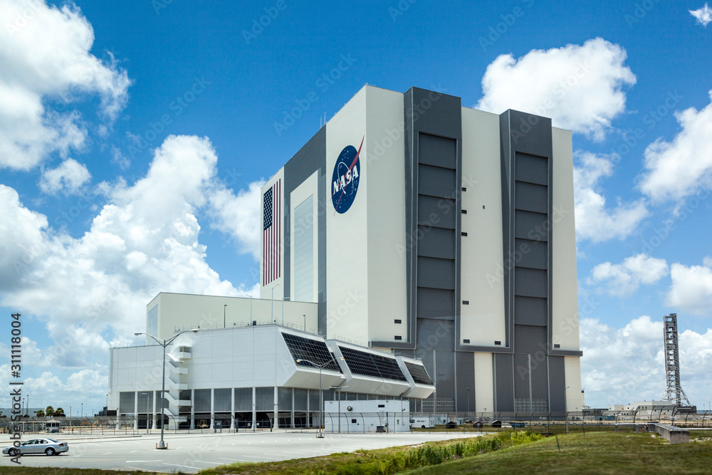 The Vehicle Assembly Building at NASA, Kennedy Space Stock Photo ...
