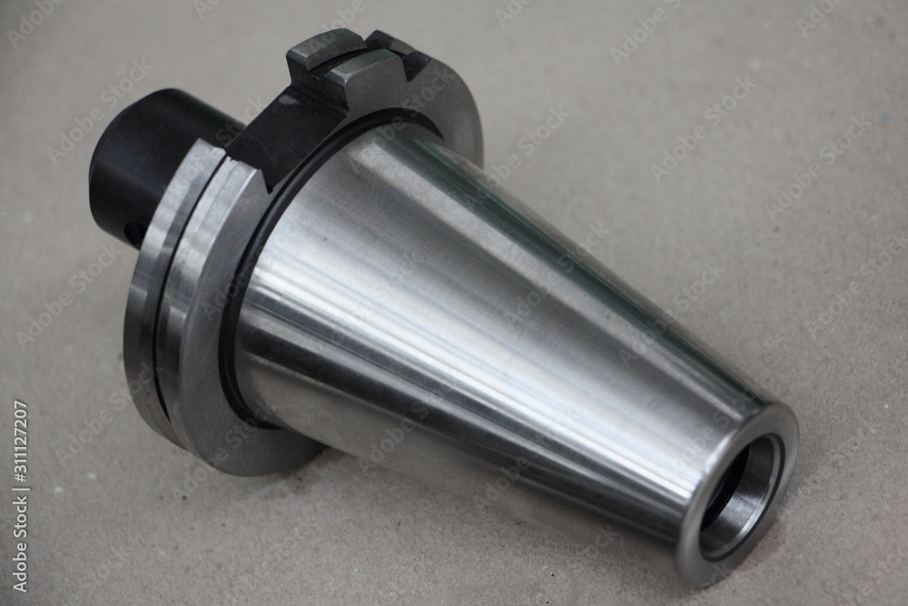 New cone milling arbour adaptor close up, metal working machine tool ...